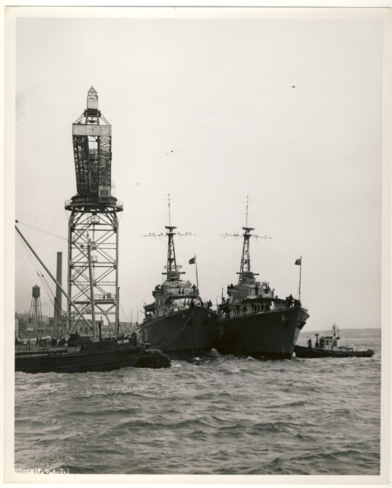 RCN Photograph of HMCS Micmac and HMCS Huron Tied Up Halifax Dockyard ...